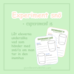Experiment snö – Grundlärarstudenten